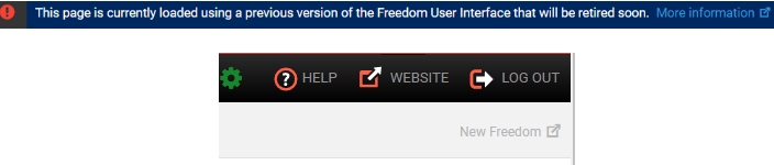 New Freedom User Interface vs. Old Freedom User Interface