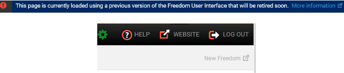 New Freedom User Interface vs. Old Freedom User Interface