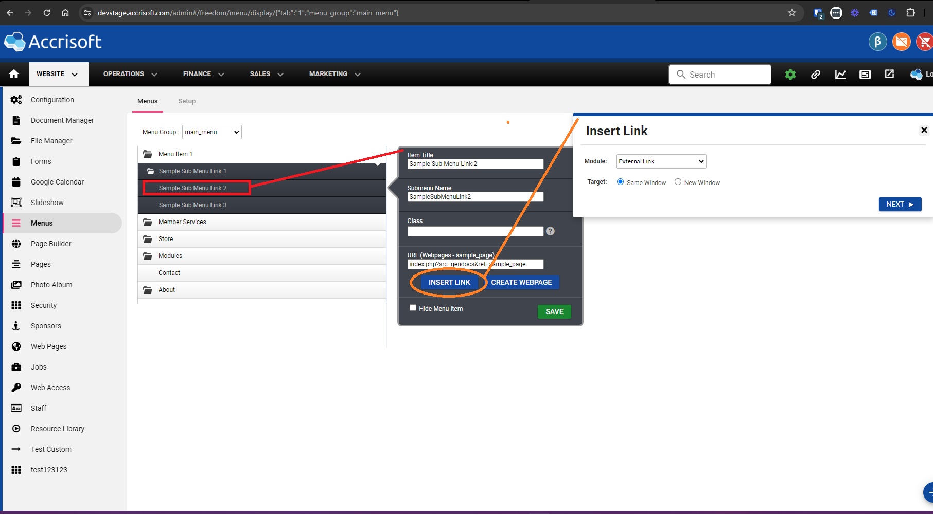 How to Create New Menu Items
